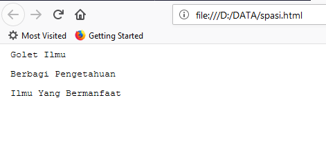 Cara atur jarak di html - lasopamama