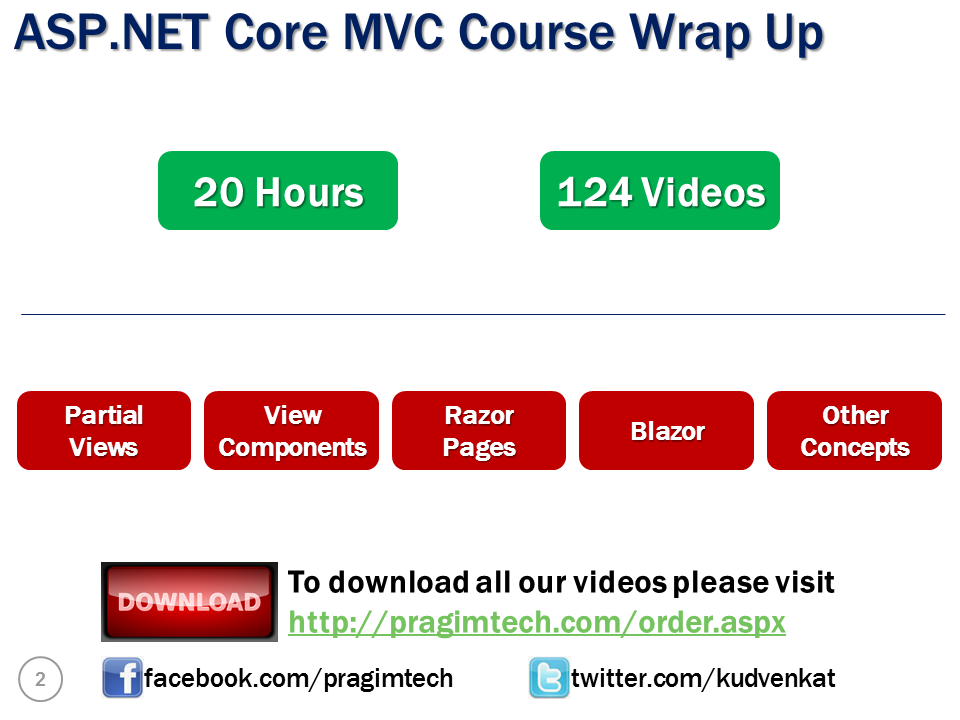 Sql server, .net and c# video tutorial: ASP.NET Core MVC course wrap up ... Sql server, .net and c# video tutorial: ASP.NET Core MVC course wrap up ...