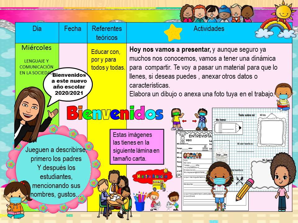 Actividades para el nuevo ciclo Escolar en Pandemia por el covid 19 ...