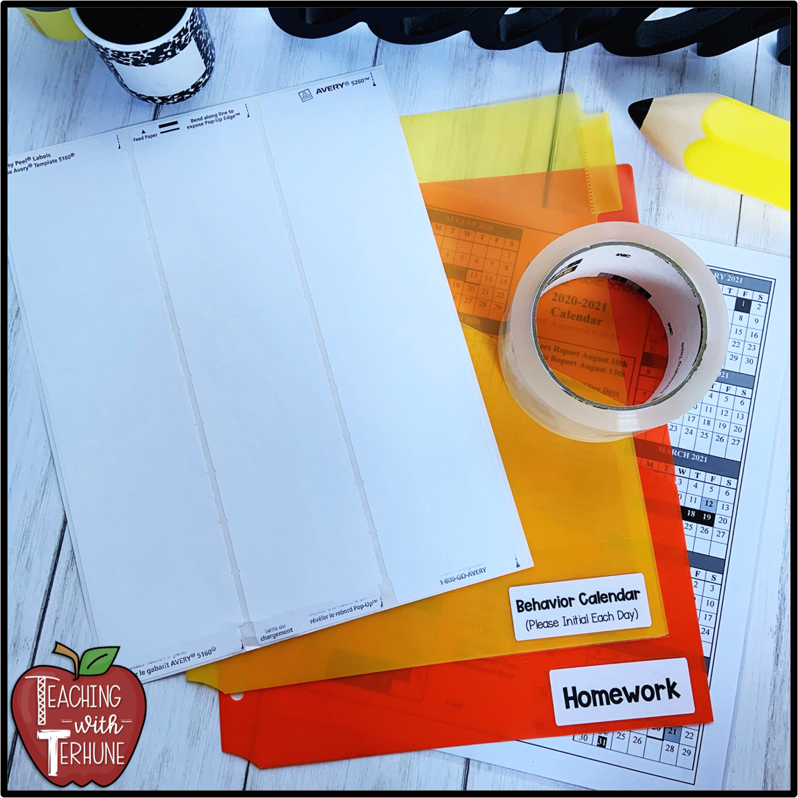 Teaching With Terhune: Daily Take Home Folders