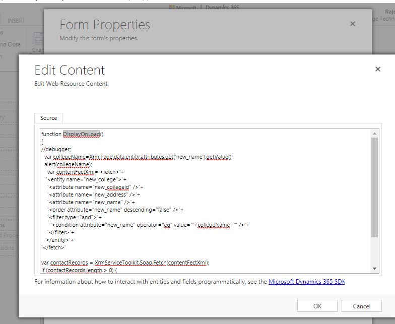 Bhoopathi Goud K Dynamically Retrieve Records Using Fetch Xml And Java Script In Mscrm