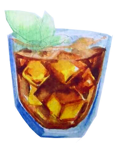 How to draw peppermint ice tea in a watercolor step by step tutorial easy