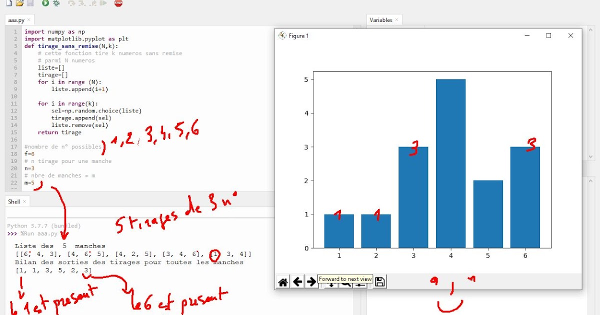 Le bloc notes en vrac d'un prof TIM : Tirage sans remise de k n° parmis ...