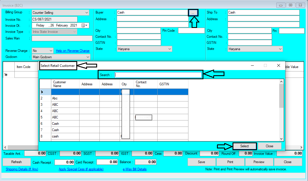 Invoice B2C Help Guide