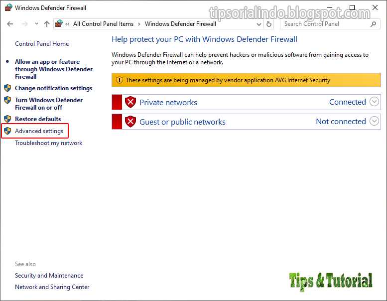 Cara Setting Advanced Security Firewall Menggunakan Windows Defender ...