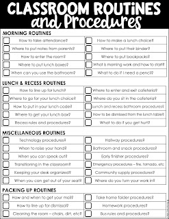 34 Important Procedures and Routines for a Successful Elementary ...