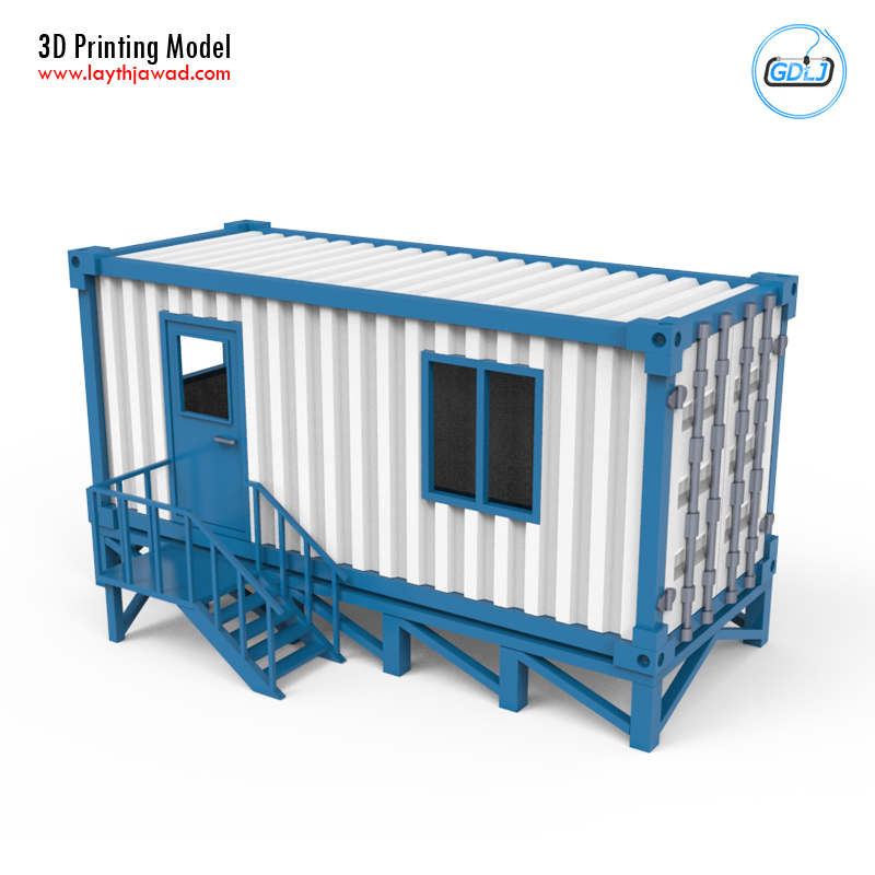 Portable Office Container 3D Printing Model | Layth Jawad