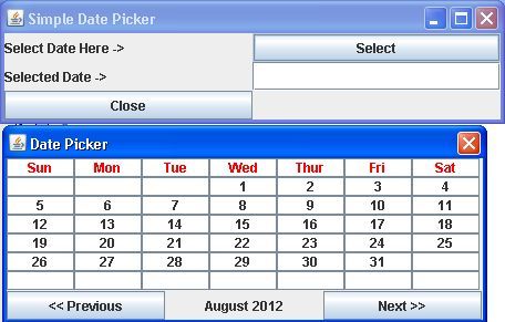 Change is to make ME better !!!: Simple Date Picker application with Java