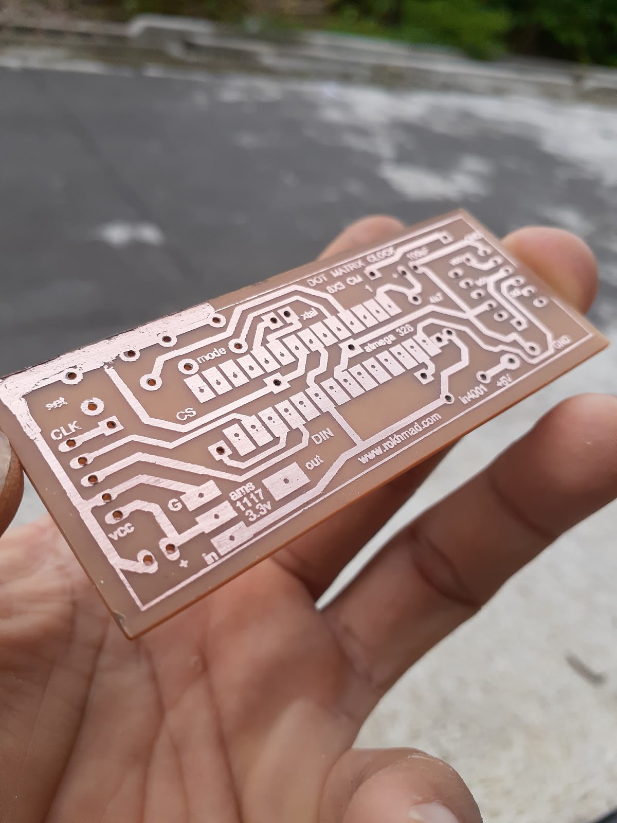 PCB jam dot matrix 7219 atmega 328 ~ Blog edukasi