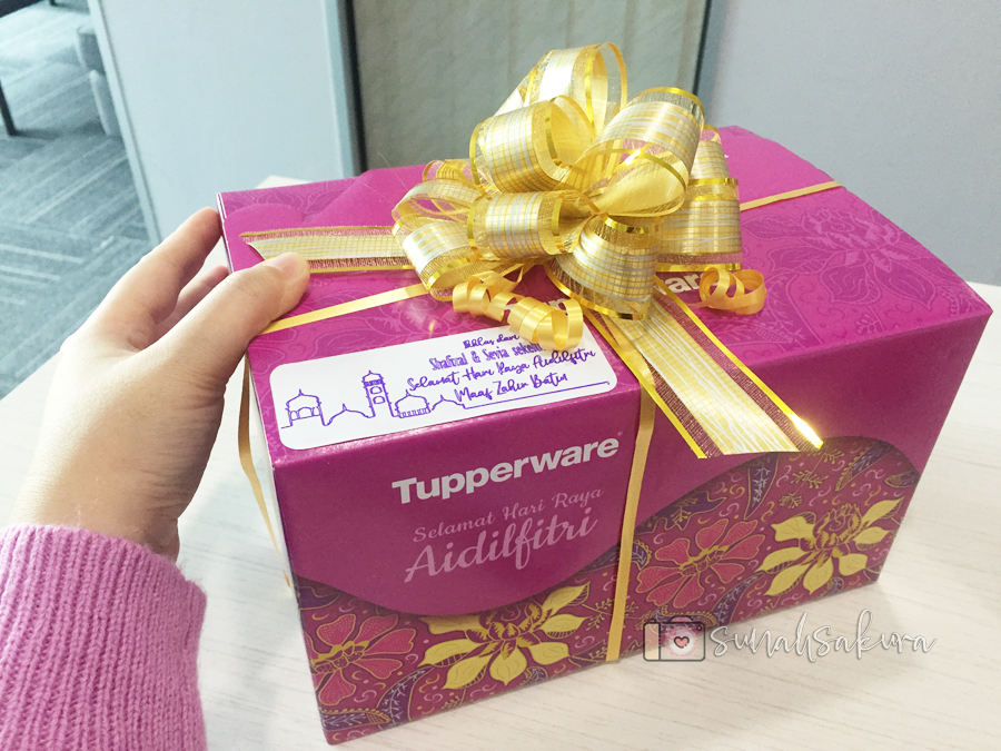 Kotak Tupperware Raya Gift Set Kaler Purple