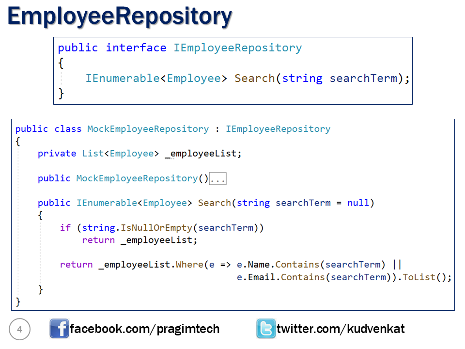 Sql Server Net And C Video Tutorial Implement Search Page In Aspnet Core Slides