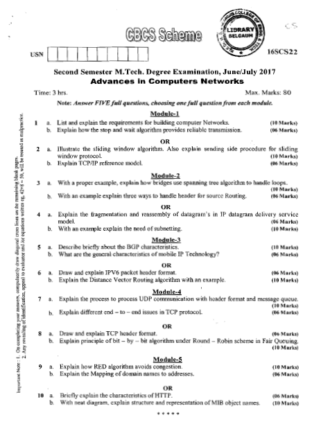 Visvesvaraya Technological University M.Tech. (CBCS) Second Semester ...