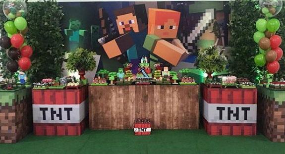 Fiesta temática de minecraft