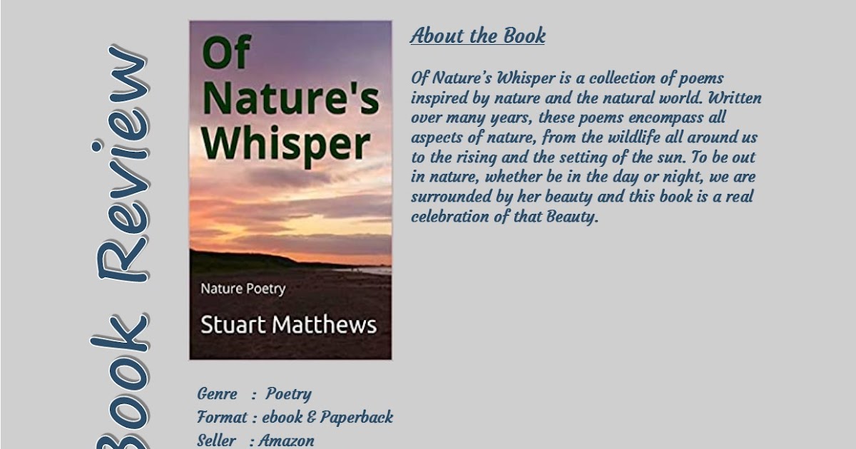 Monthly Book review: Of Nature's Whisper by Stuart Matthews