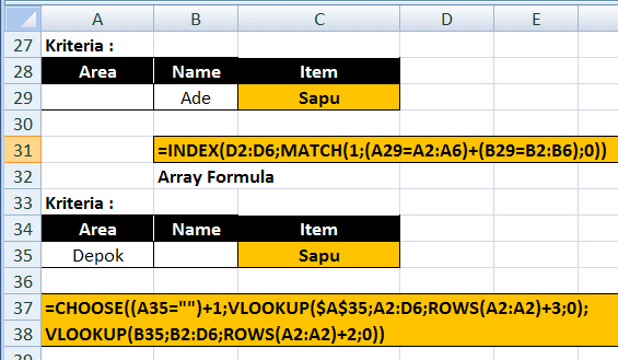 Tips-tips Rumus Excel: Ambil Data dengan "OR" Criteria