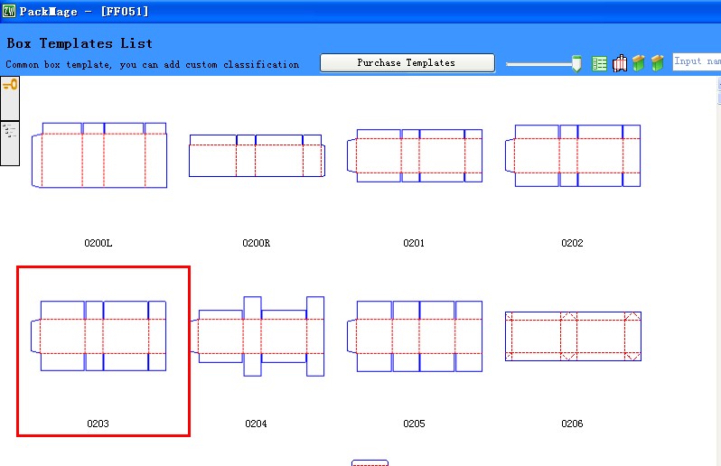 1000 box template: Packing design of the box 0203