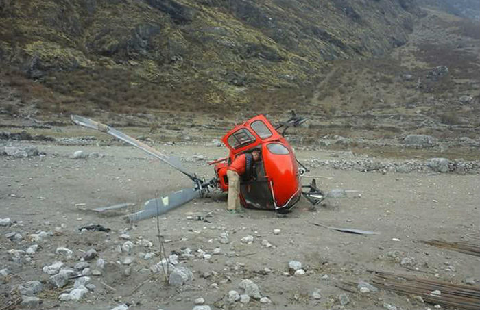 Fishtail helicopter crash