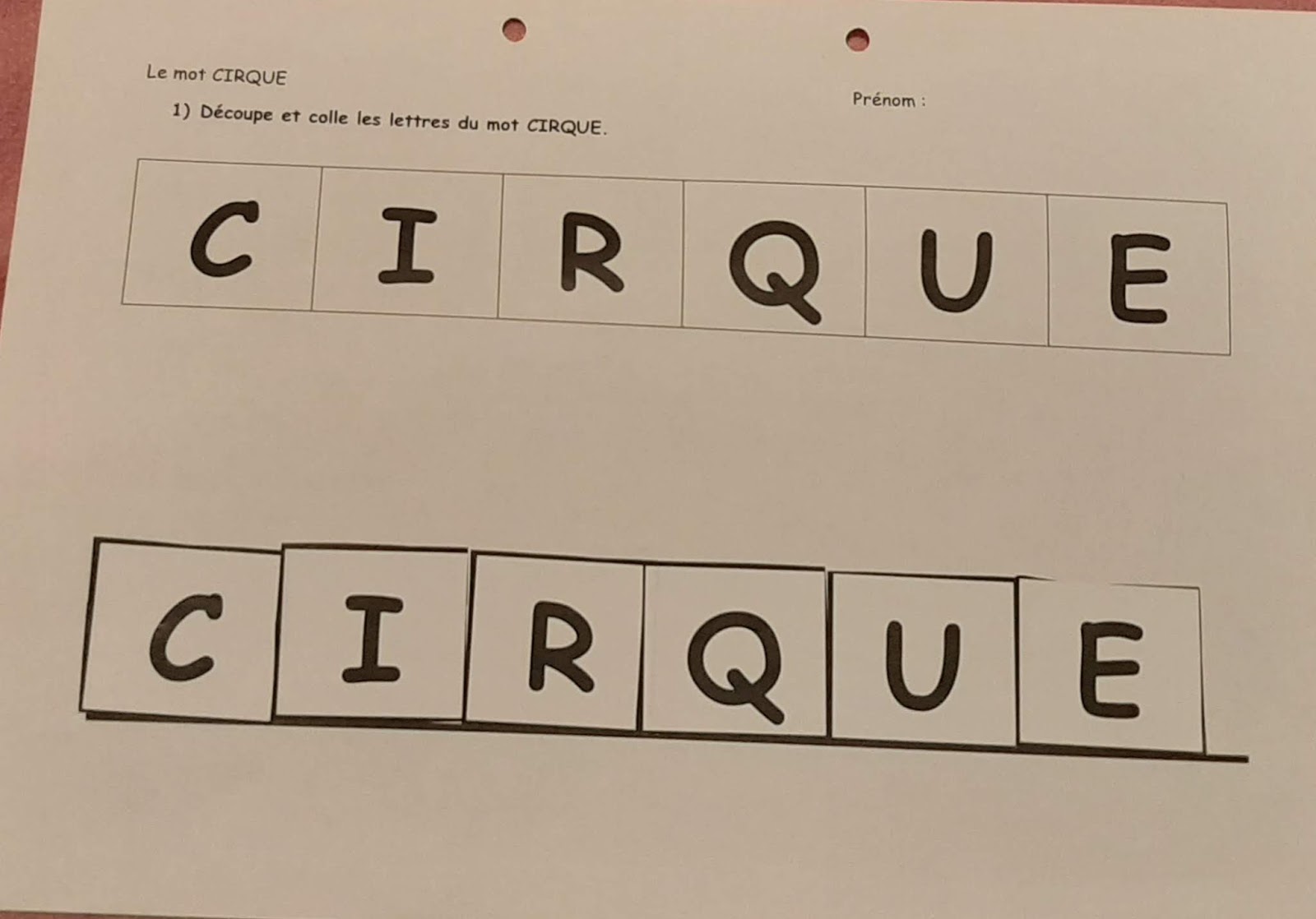 La classe de Madame Theo fait son numéro !: Ecrire le mot cirque