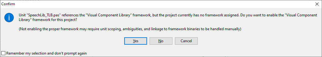 SAPI (Microsoft Speech API) problems with the IDE - Delphi-PRAXiS