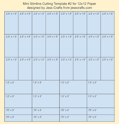 Mini Slimline Card Template #2 Using 12×12 Paper – Jess Crafts