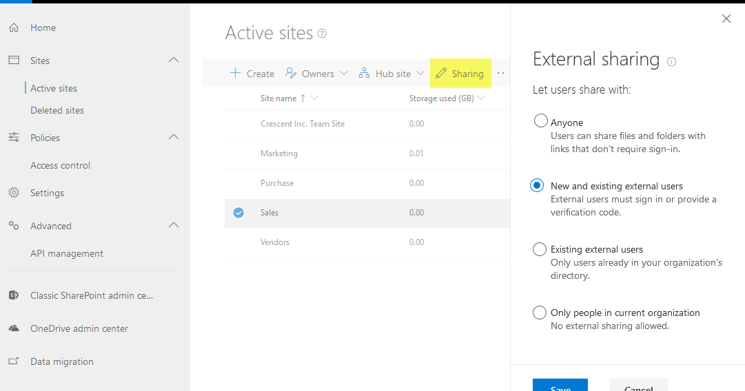 SharePoint Online: PowerShell to Get External Sharing Settings ...