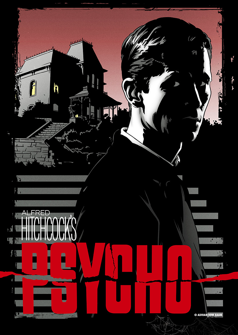 Adrian vom Baur - comics, illustrations, and other art stuff: PSYCHO Poster