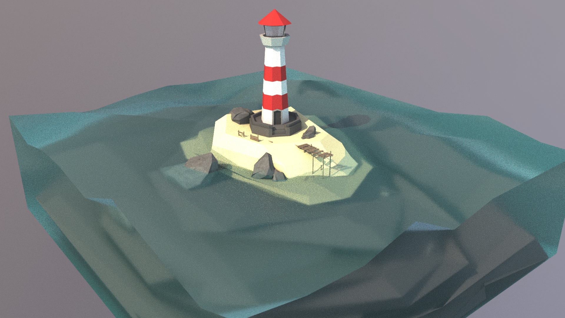 Low Poly Landscape - Maya