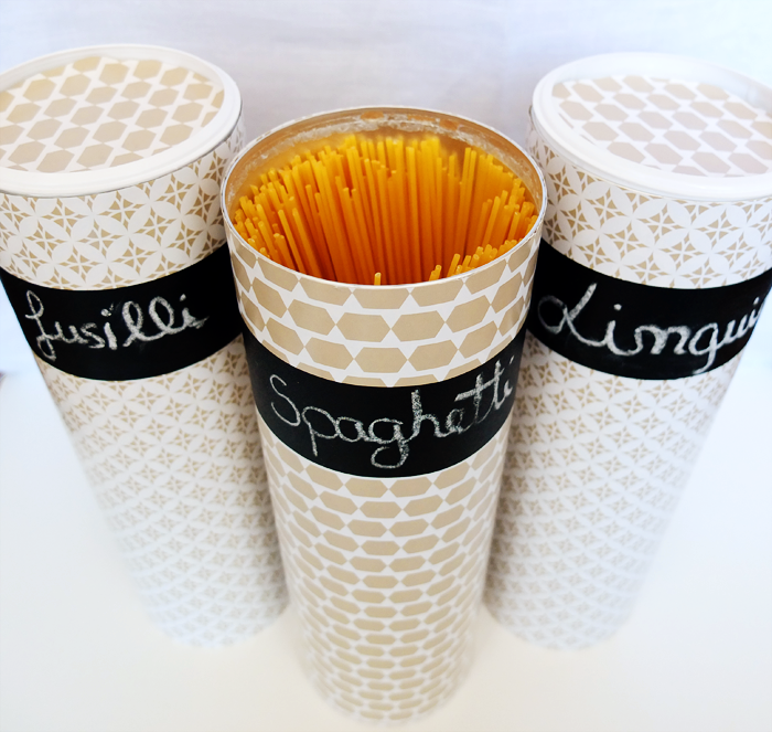 DIY recycled pasta containers
