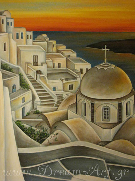 Ειρήνη Μωυσιάδου Dream-Art: Ηλιοβασίλεμα στη Σαντορίνη! Ζωγραφική σε ...