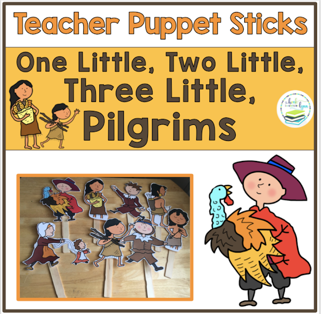 ONE LITTLE, TWO LITTLE, THREE LITTLE PILGRIMS TEACHER PUPPET STICKS ...
