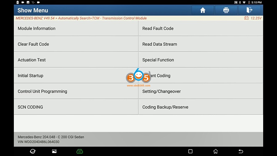 Guide to Program Mercedes W204 TCM by Launch X431 - Auto Diagnostic ...