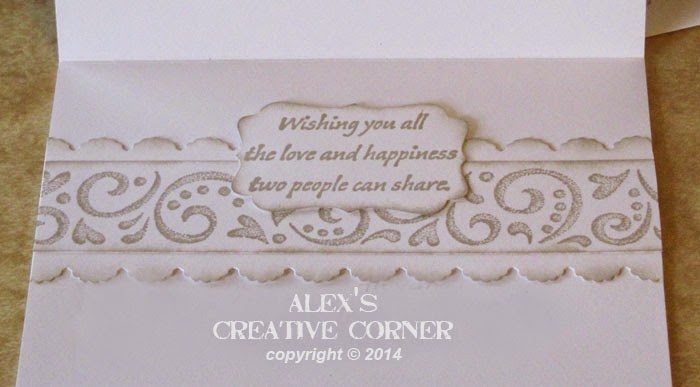Alex's Creative Corner: Wedding Card