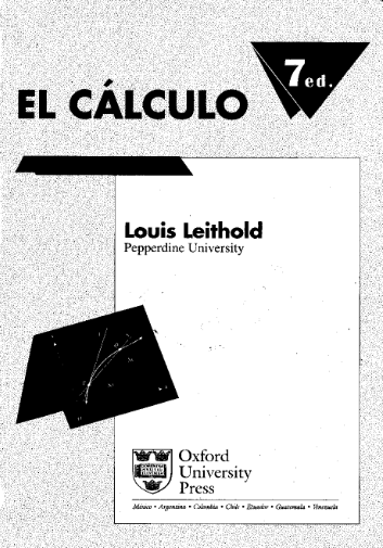 El Cálculo - Louis Leithold, 7ma Edición (Español)