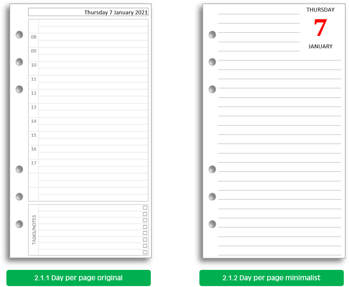My Life All in One Place: Free 2021 Filofax calendar (diary) downloads ...