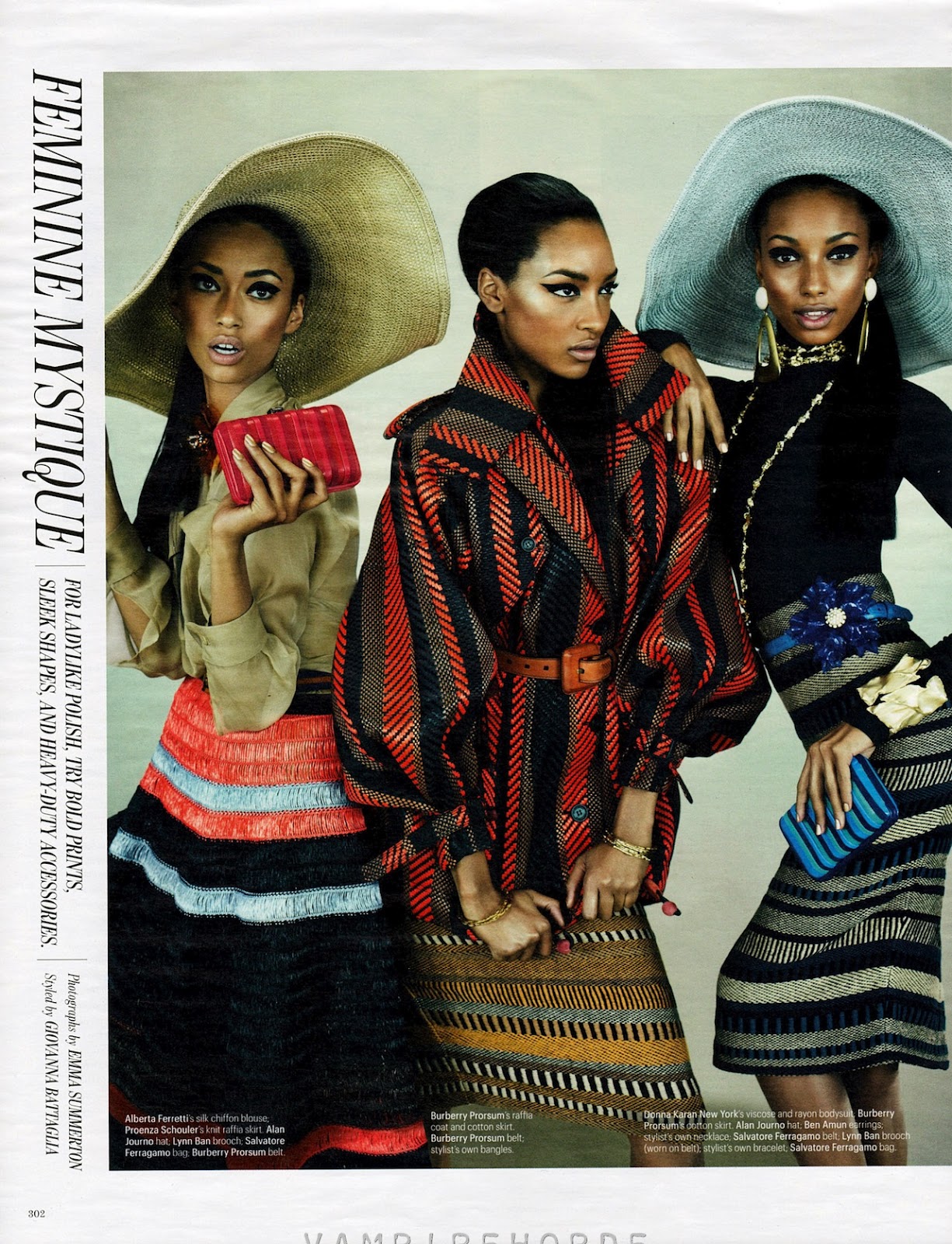 feminine mystique: jourdan dunn, jasmine tookes, anais mali by emma ...