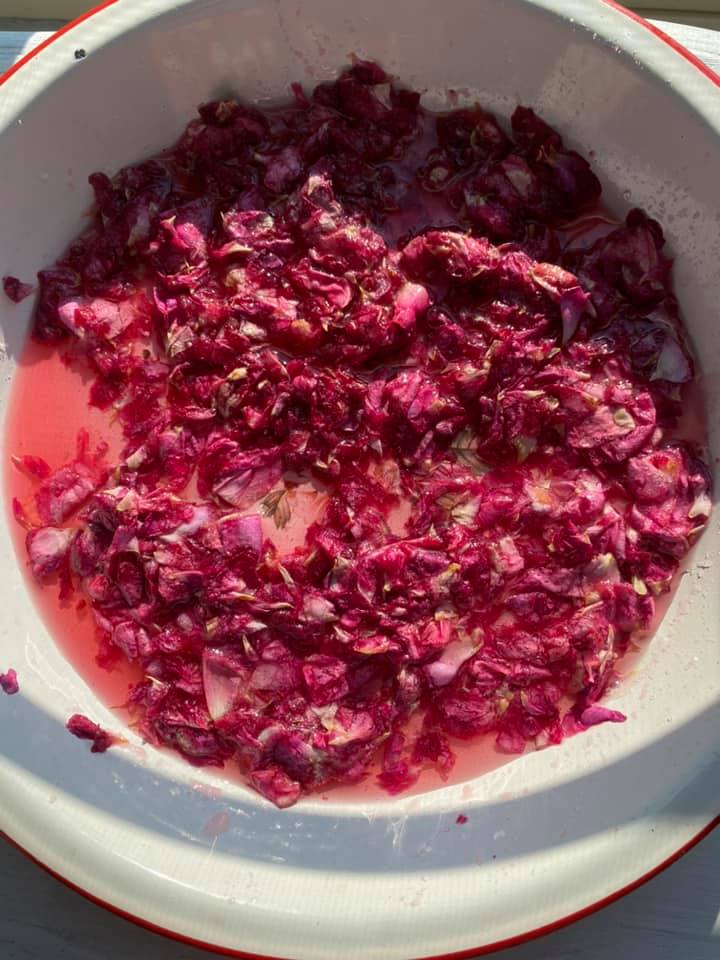 Rose petal syrup