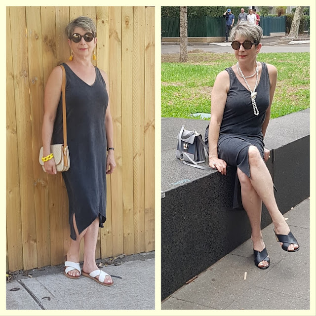Looking Fabulous @ Fifty: A SIMPLE LBD WORN TWO WAYS