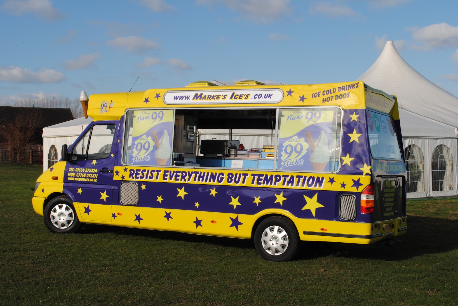 Markes Ice Cream Van Hire.Ice Cream Vans:London:Kent: March 2012