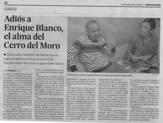 HOAC DE CADIZ Y CEUTA: IN MEMORIAM | FALLECE ENRIQUE BLANCO