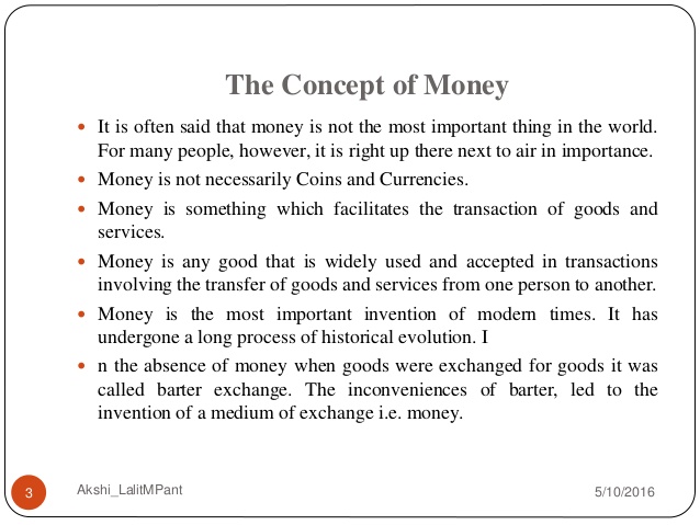 Economics Project:MONEY