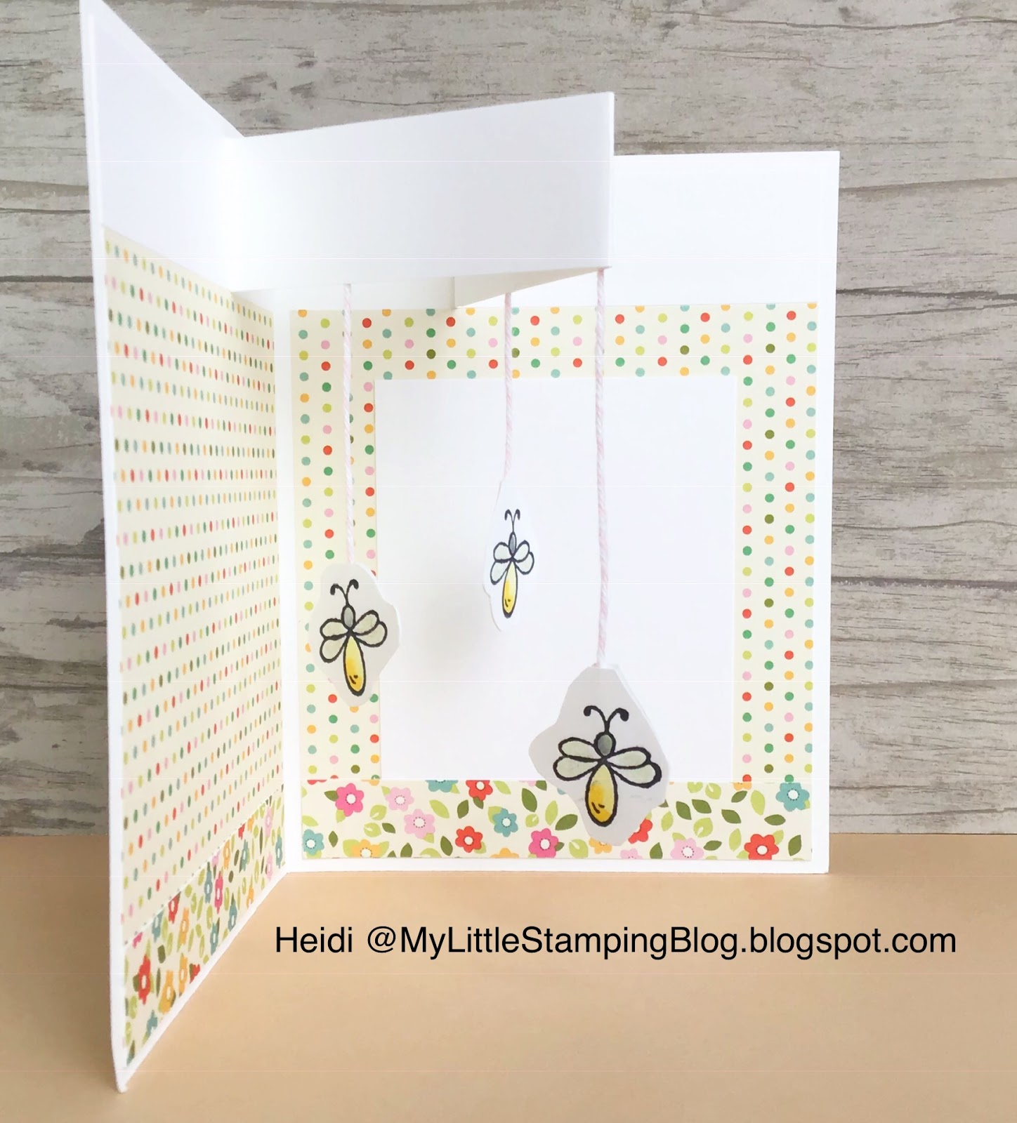 My Little Stamping Blog: Dangler Card Fold Tutorial - Heard you Caught ...