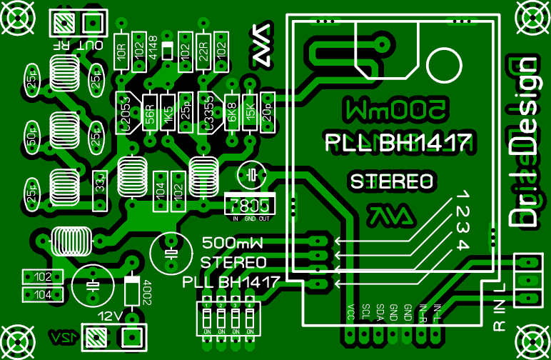 Karya Solderanku: PLL FM transmitter BH1417 Daya 0.5W & 1W