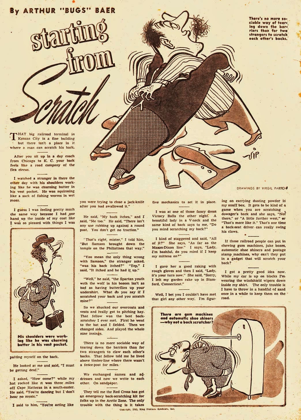 Mike Lynch Cartoons: BIG GEORGE Sunday Strips by Virgil "VIP" Partch