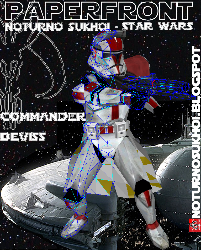 Noturno Sukhoi: Star Wars Commander Deviss_Papercraft.