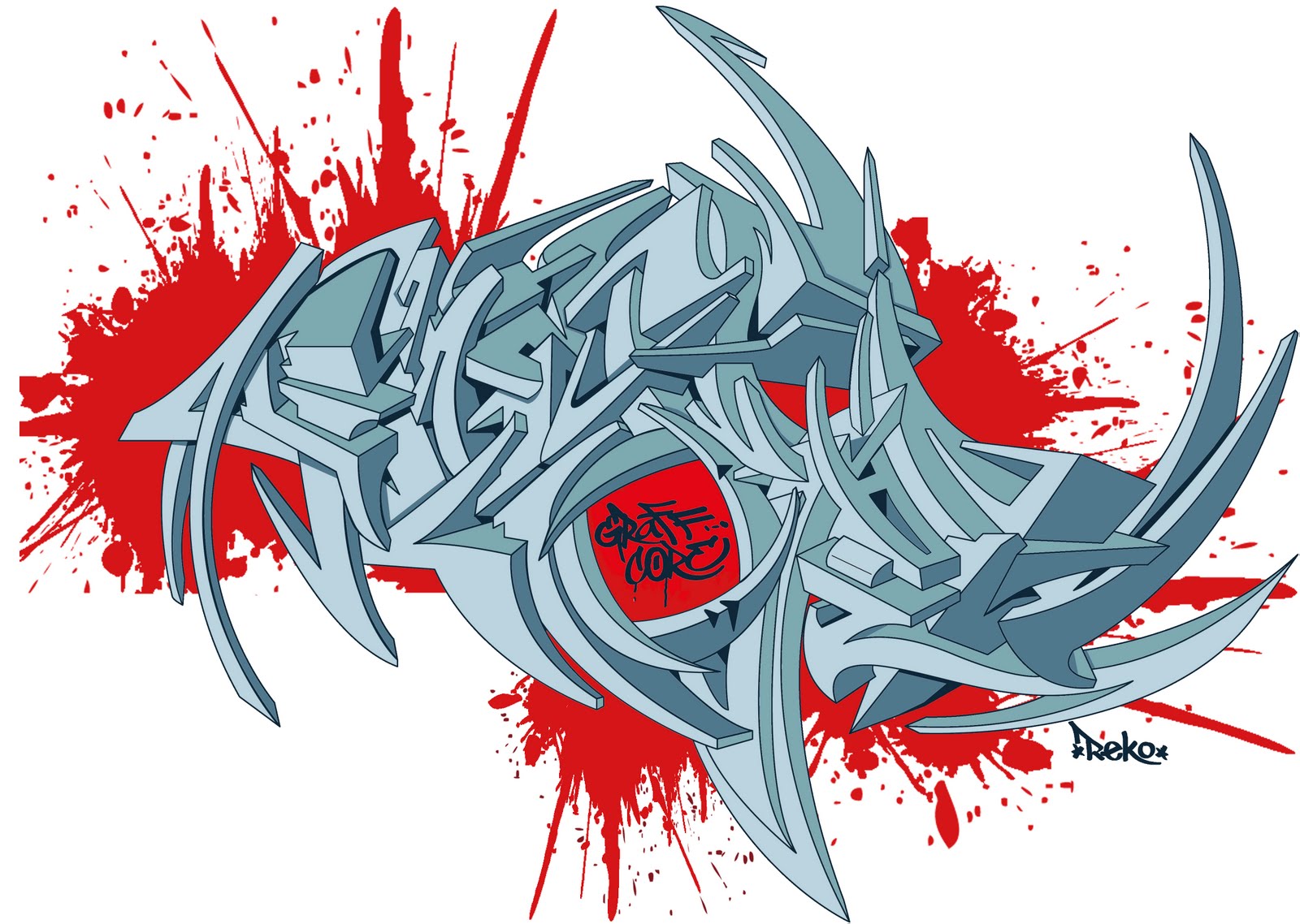 Daniel (Reko) Sánchez Fuentes: diseño para playera Graff Core