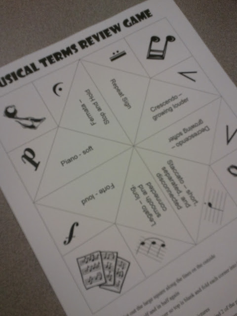 We Music @ HSES! ♫: Musical Terms Fortune Teller