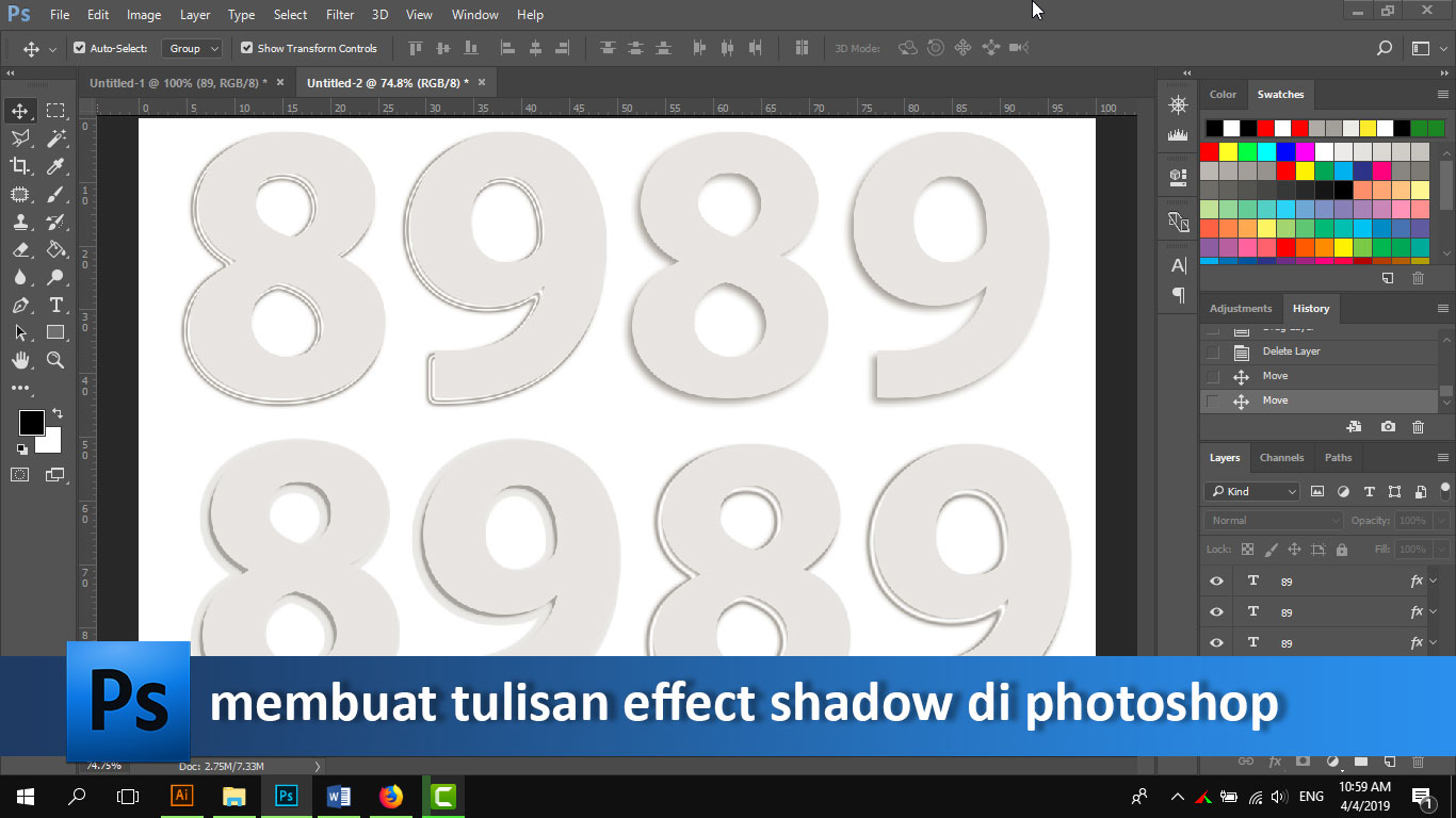 Dicky Tutorial: CARA MEMBUAT EFEK SHADOW DI PHOTOSHOP