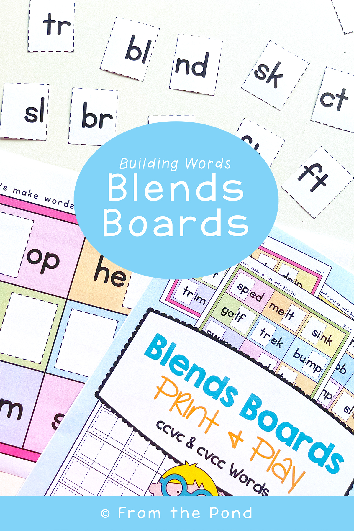 Blends Boards - A Fast Prep Activity for Consonant Blends | From the Pond
