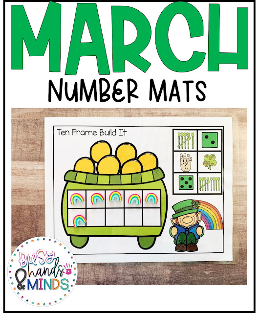 March Number Mats | Busy Hands and Minds