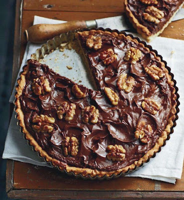 Chocolate and walnut tart recipe and ingredients - All in one recipes